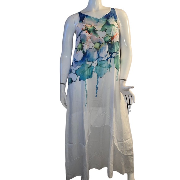 MISSLOOK | Dresses | Misslook Sleeveless Watercolor Floral Maxi Dress ...